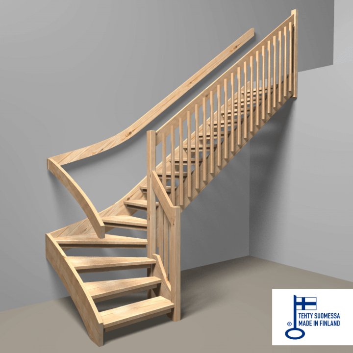 Laadukkaat portaat kotimaisella työllä ja puusta valmistettuna!