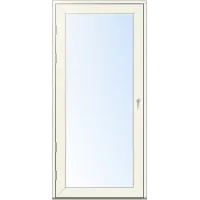 LOKKI Puu/alumiini parvekeovi kokolasinen. Valkoinen, 9x21 ...